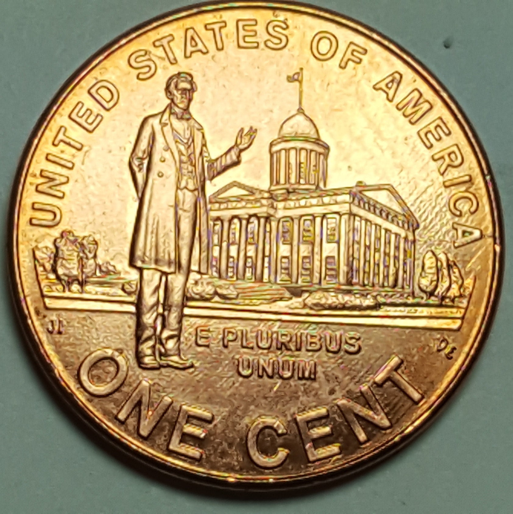 2009 P Lincoln Bicentennial Penny Retained Interior Die Break Crack ...