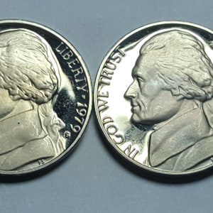 1979 S Proof Type 2 Clear "s" 1981 S Proof Type 2 Flat "s" Jefferson ...