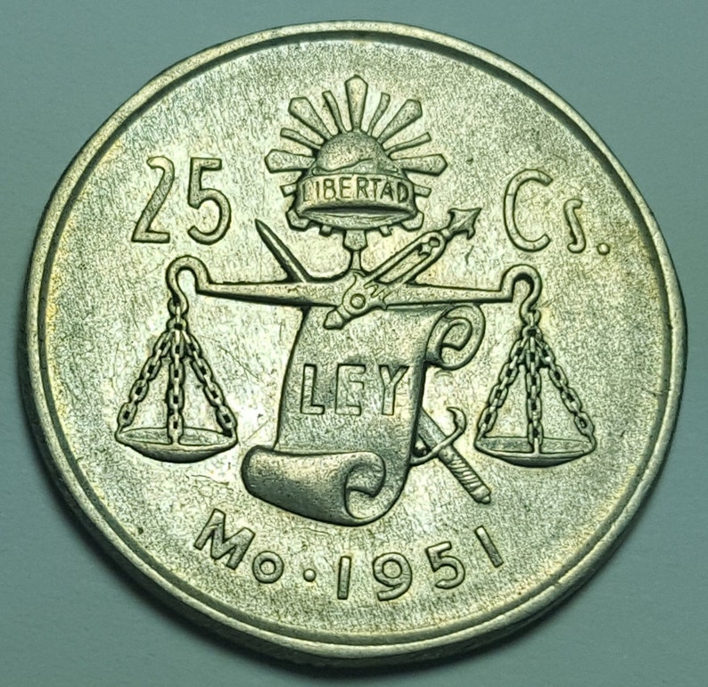 1950 Mo 25 Centavos Mexico 300 Silver Coin With Scales Etsy 1950-mo-25-centavos-mexico-300-silver-coin-with-scales-etsy