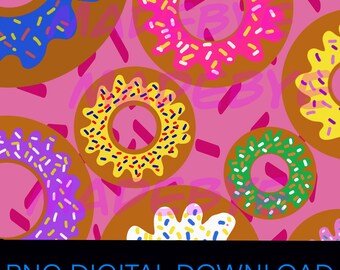 Gourmet Donuts With Colorful Sprinkles - Digital Art Download - Etsy
