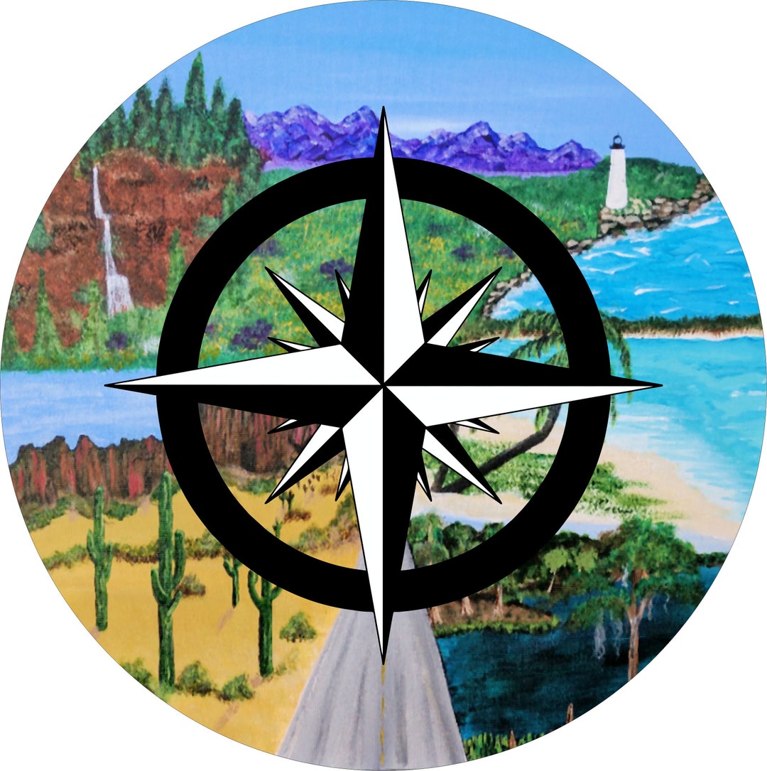 Tire Cover Compass Wheel Cover Camper Tire Protector for Jeep Tire Back ...