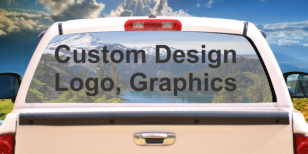 Custom Rear Window Mural, Truck RV Camper Decal, Full Color Graphics - Etsy