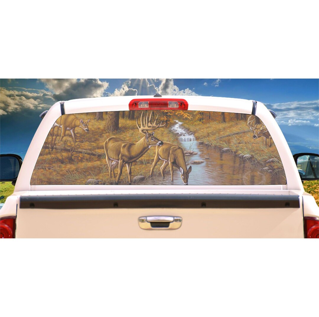 Deer Symond's Creek Rear Window Mural, Decal, or Tint for Rear Window ...