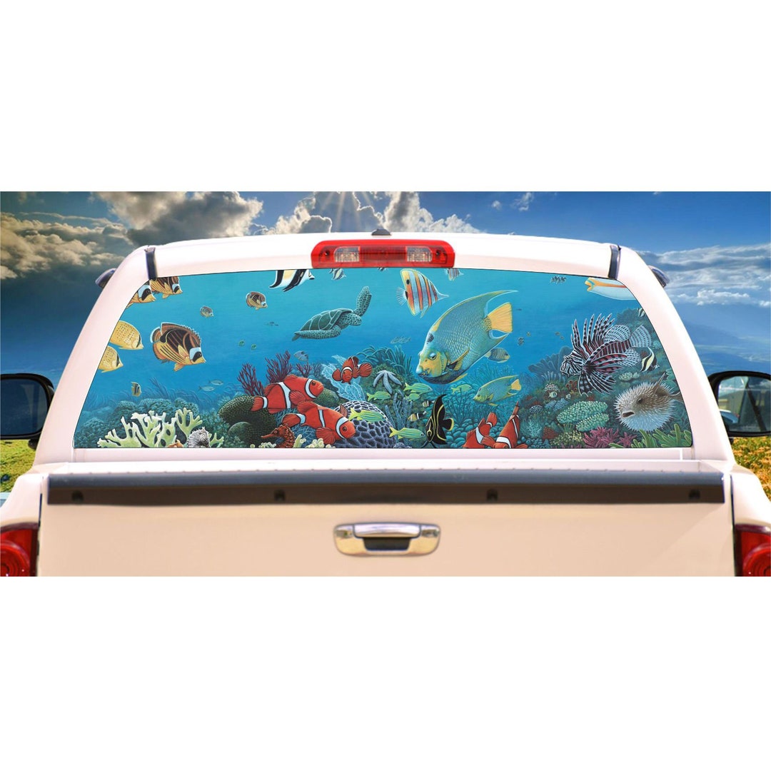 Wonders of the Sea Rear Window Mural, Decal, or Tint for Rear Window in ...