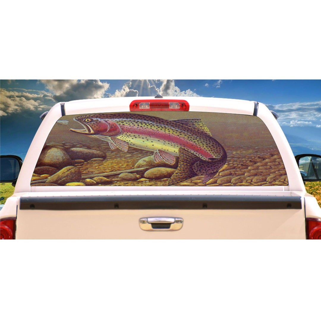 Trout Fishing Rear Window Mural, Decal, or Tint for Rear Window in ...