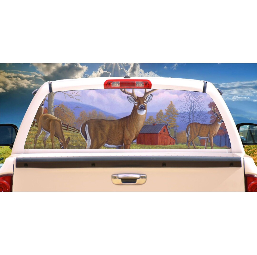 Deer Secrets Unaware Rear Window Mural, Decal, or Tint for Rear Window ...