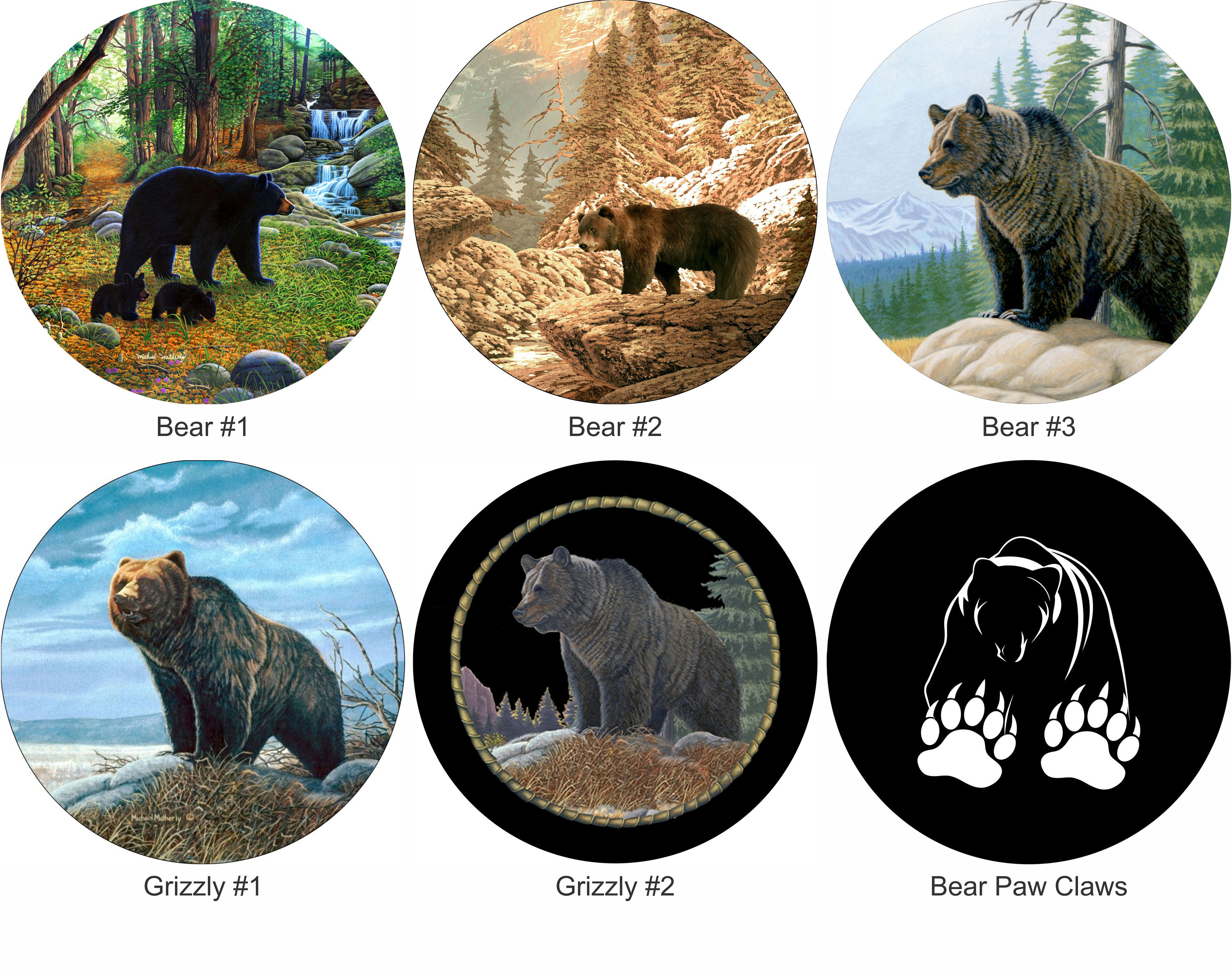 Bear Spare Tire Cover - Custom Made To Your Exact Tire Size - Option ...
