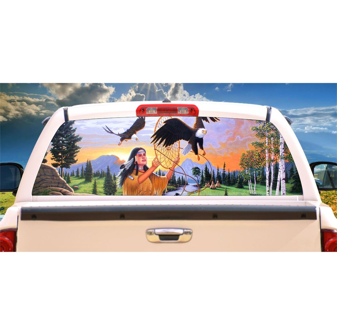 Eagle Dreams Rear Window Mural, Decal, or Tint for Rear Window in Truck ...
