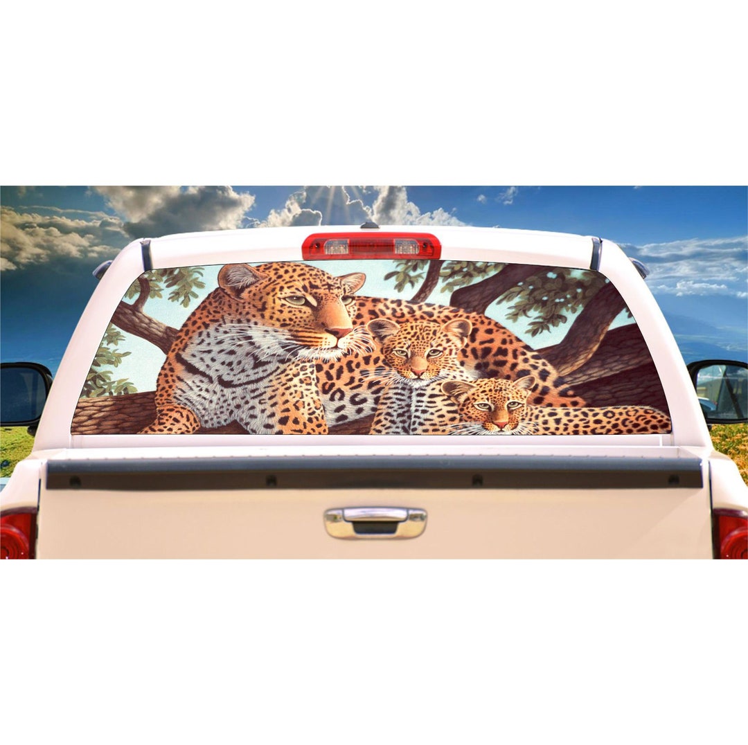 Clouded Leopard Rear Window Mural, Decal, or Tint for Rear Window in ...
