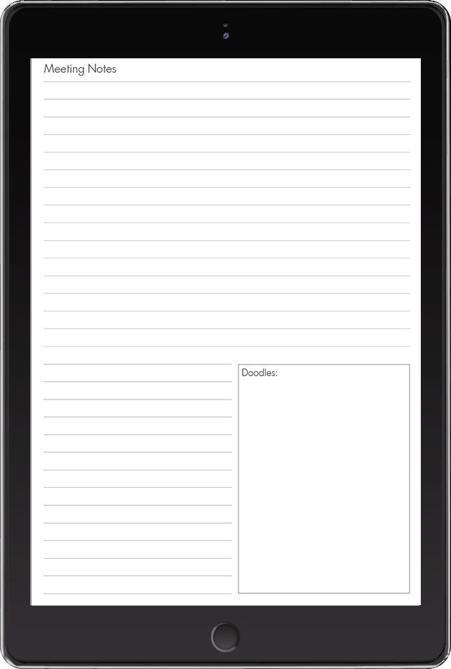 Meeting Notes - iPad Forms - Etsy