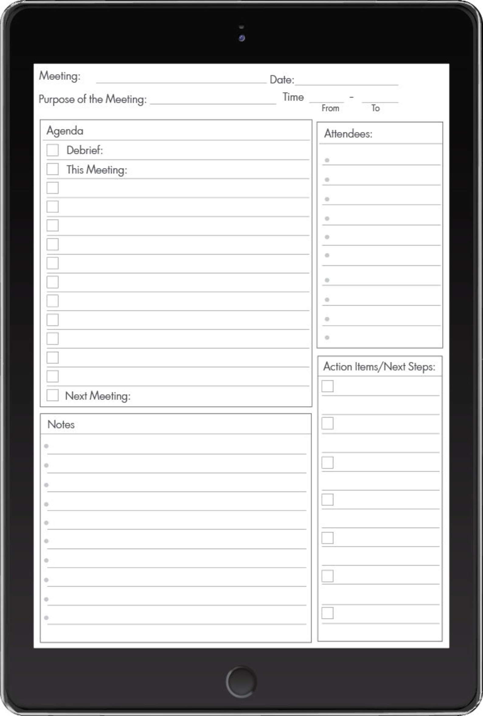Meeting Notes - iPad Forms - Etsy