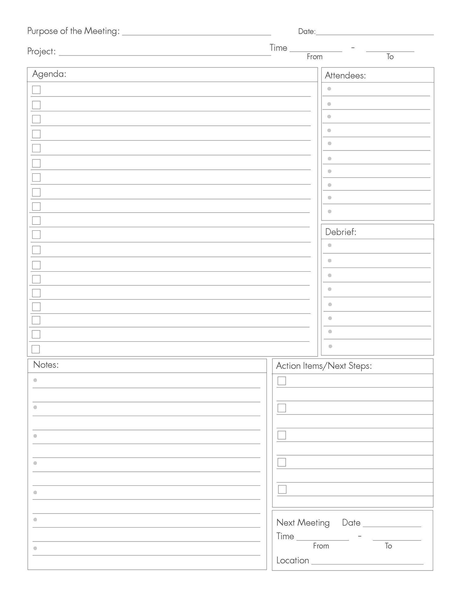 Meeting Planner PDF - Etsy