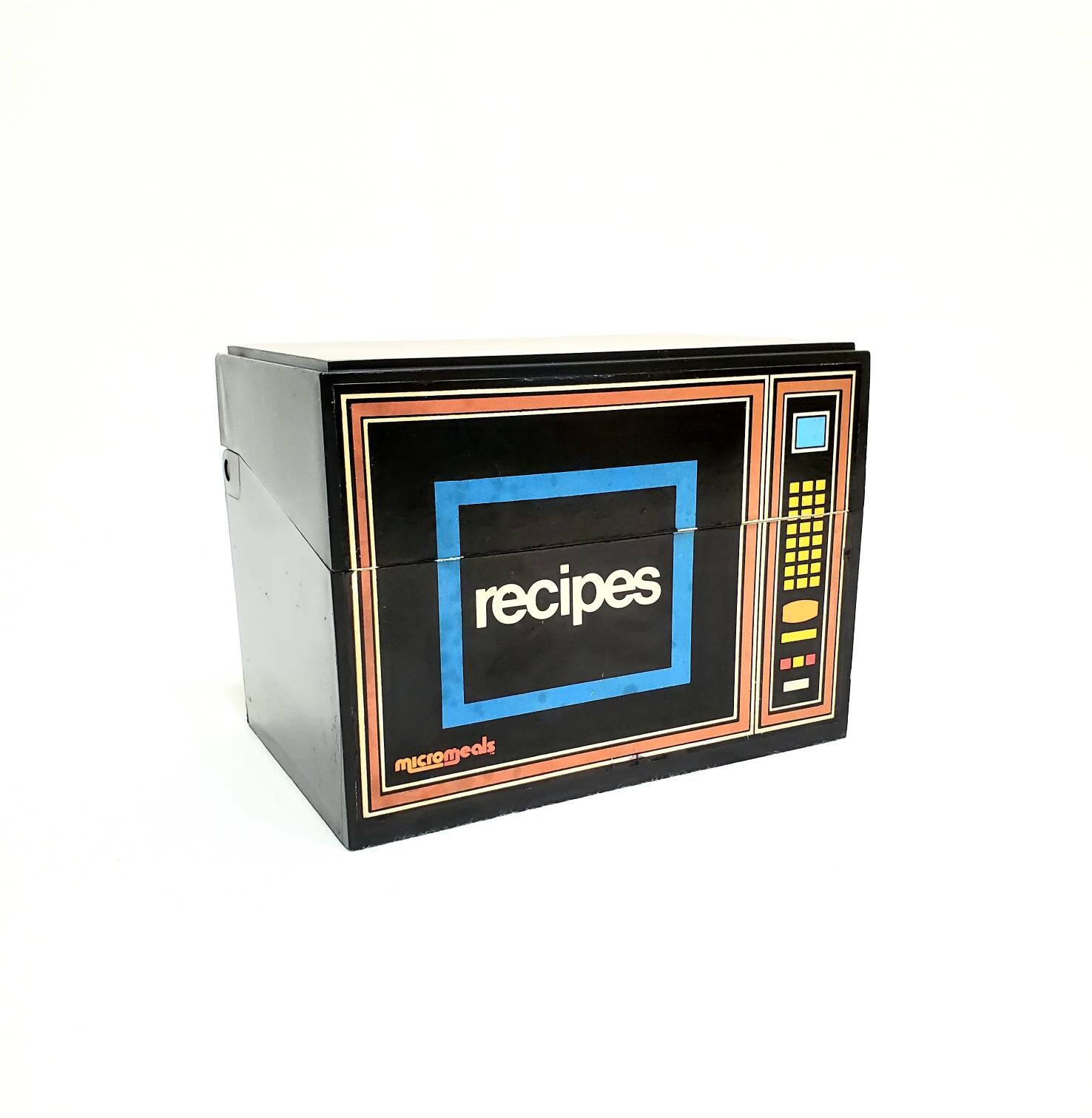Kitchen Storage Kitchen & Dining Vintage Micromeals Recipe Box with ...