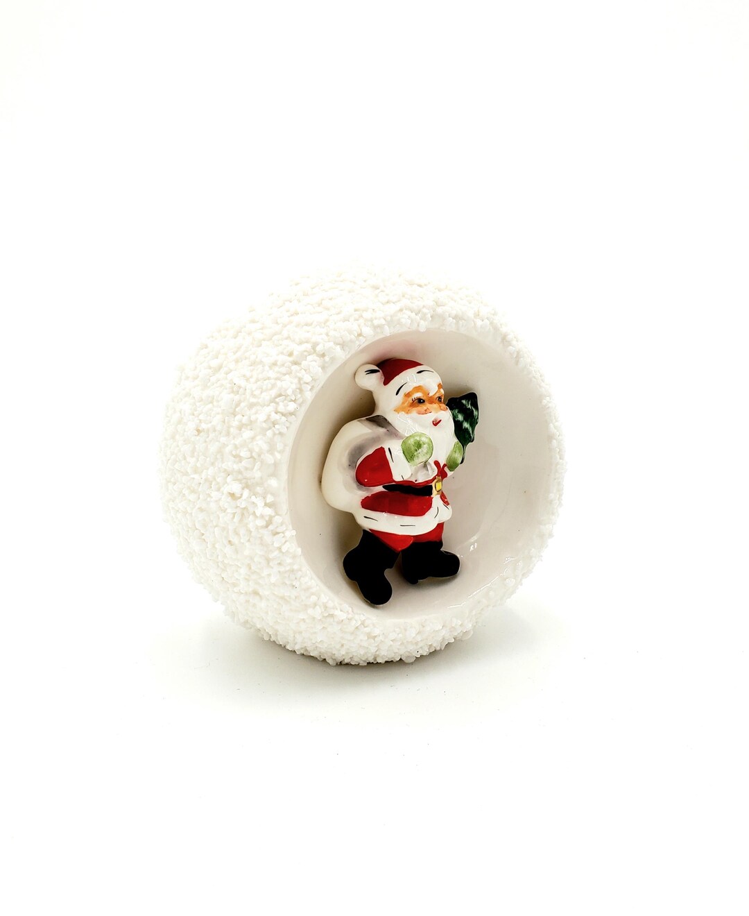 Vintage 50's-60's Relpo Ceramic Snowball Santa Claus Planter - Etsy