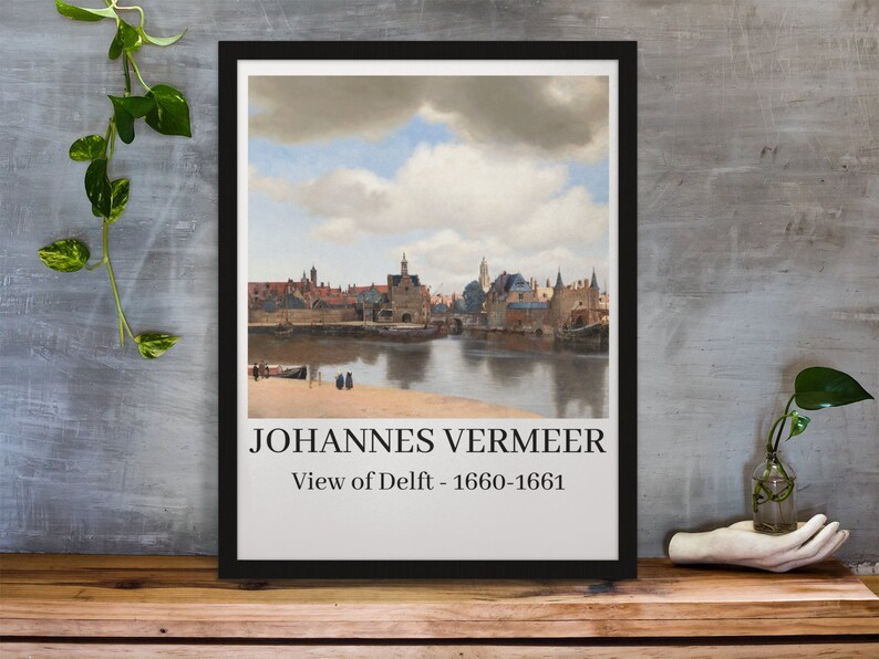 Johannes Vermeer View of Delft Printable Wall Art Johannes - Etsy