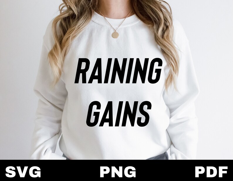 Raining Gains SVG PNG PDF Mental Health Svg Motivational - Etsy