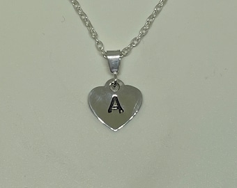 Sterling Silver .925 m Initial Heart Shaped Pendant Made in USA - Etsy