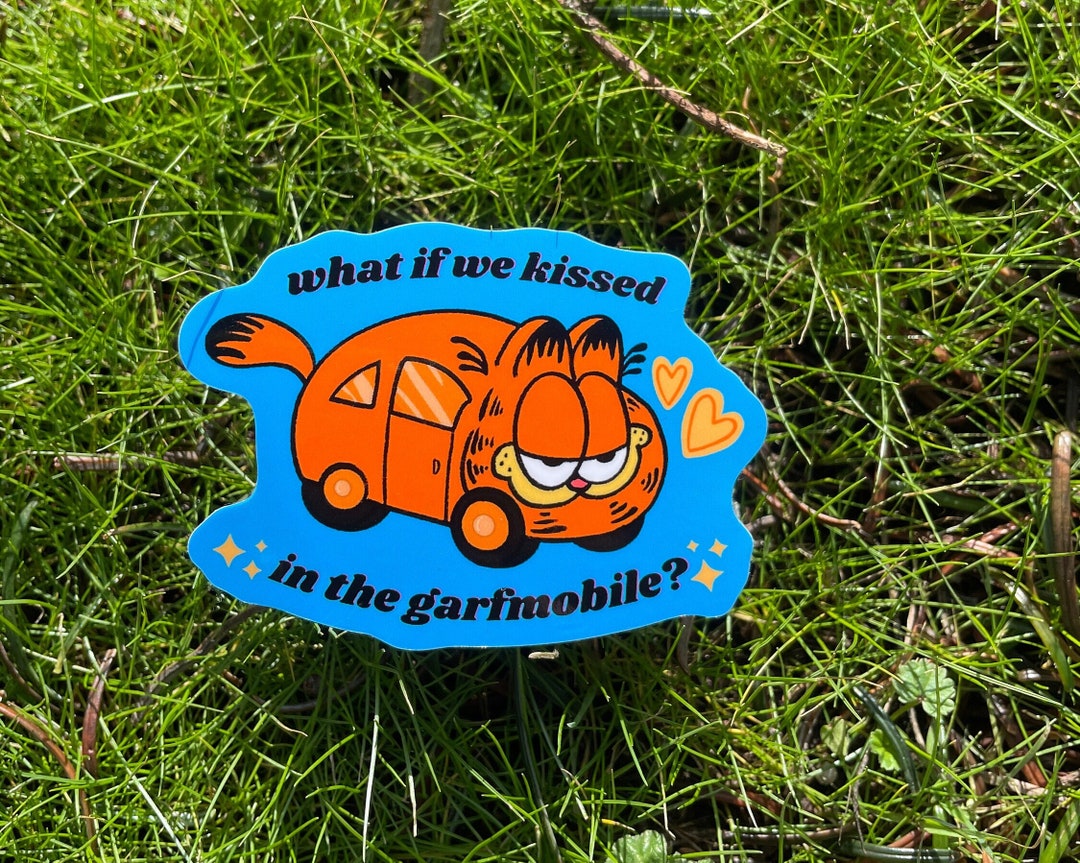 Funny Orange Cat Car Sticker - Etsy