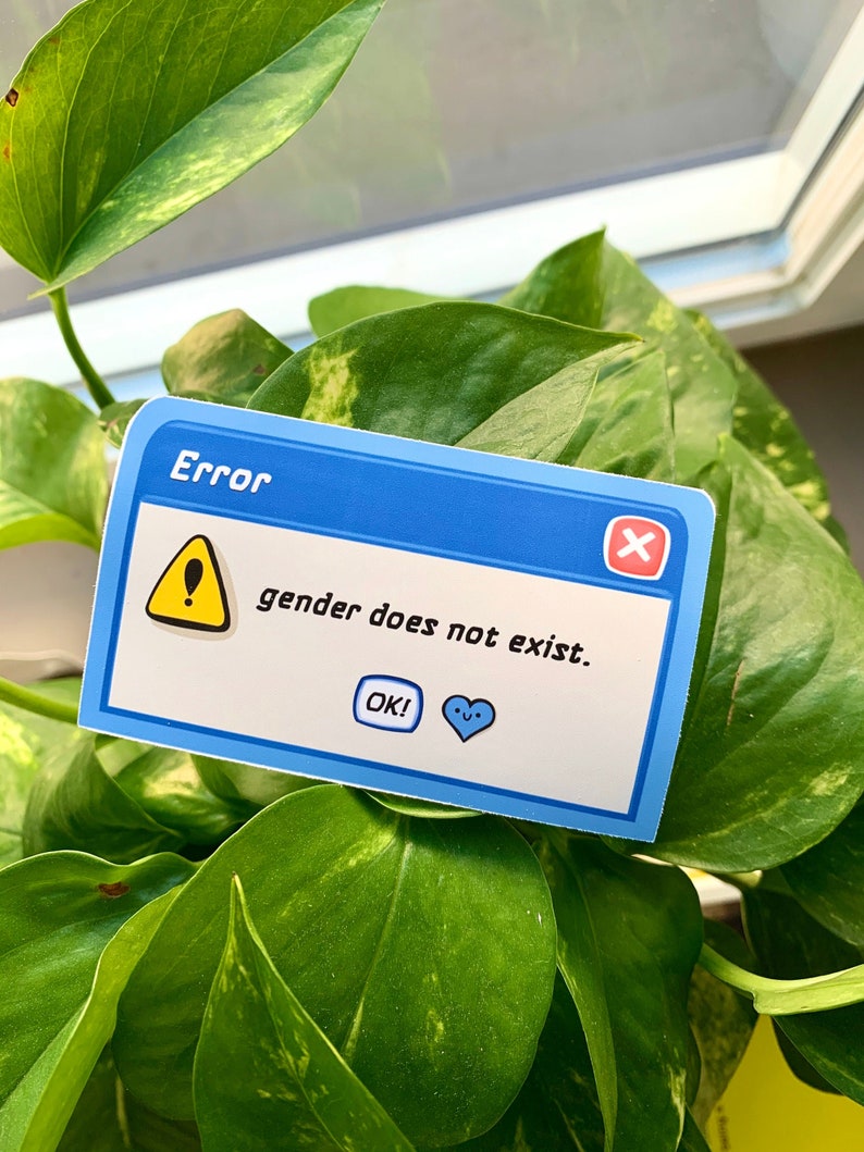 Gender Does Not Exist Holographic Sticker Non-binary Sticker - Etsy UK