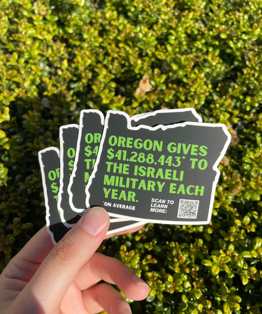 ALL PROFITS DONATED: Oregon Israel Military Funding Sticker - Etsy