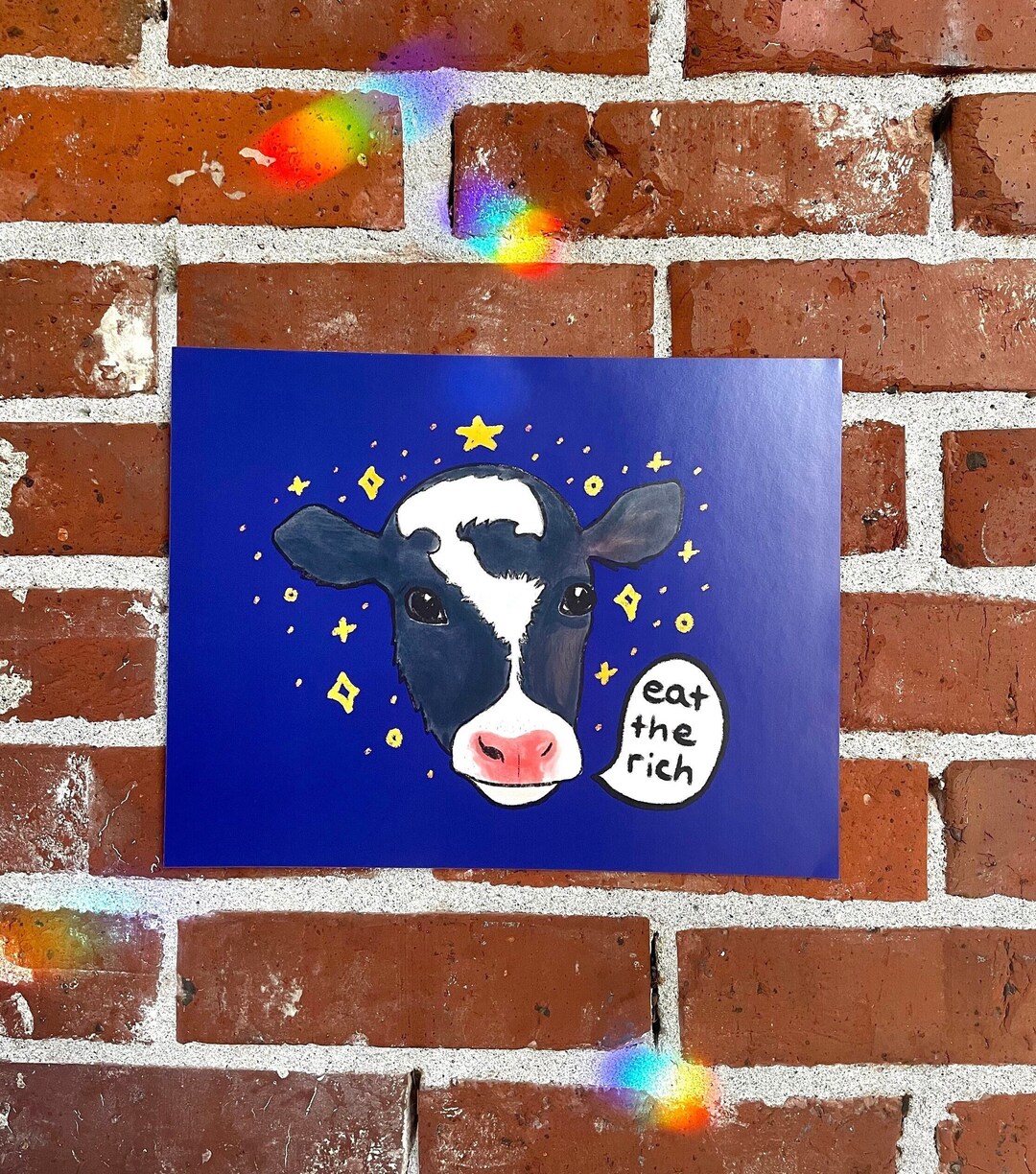 Eat the Rich Cute Cow Print - Etsy