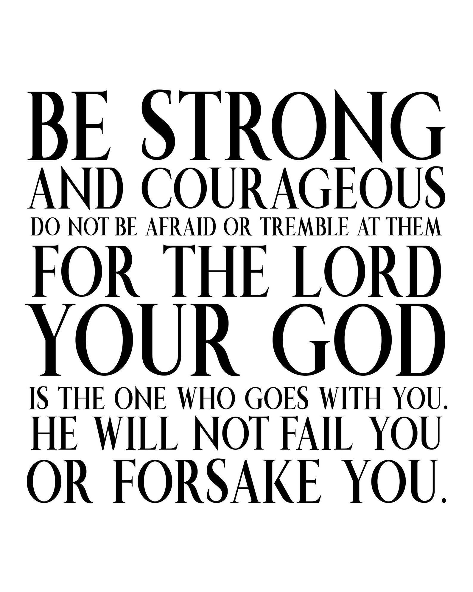 Be Strong Courageous Digital Download Christian Art Print - Etsy