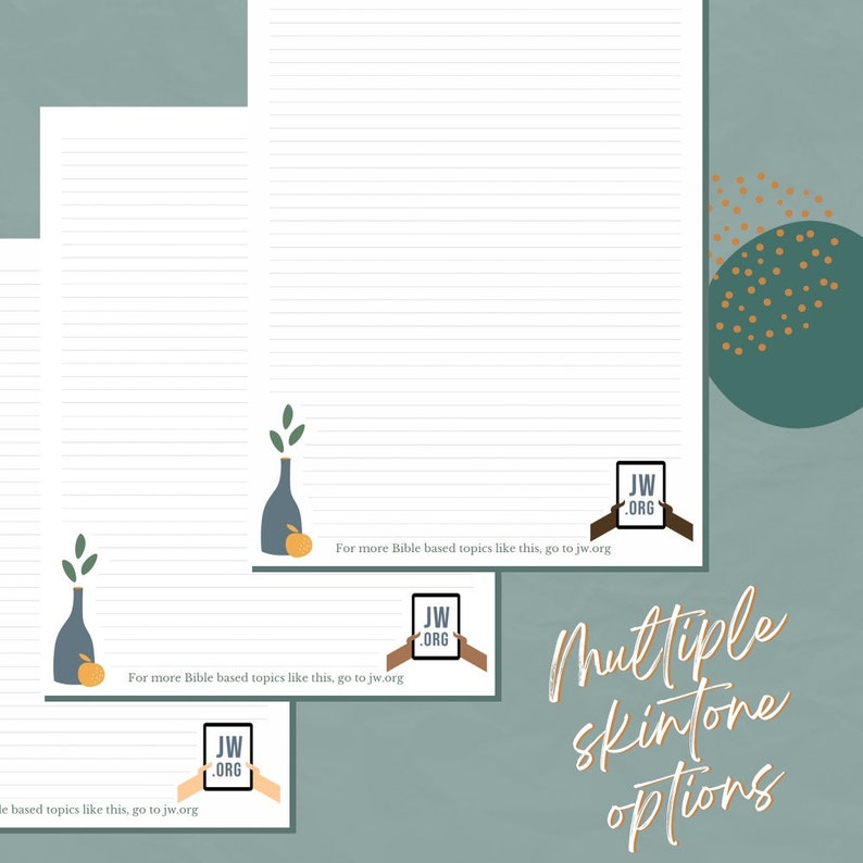 JW Letter Writing Stationary Printables Lined Paper Jw.org | Multiple ...