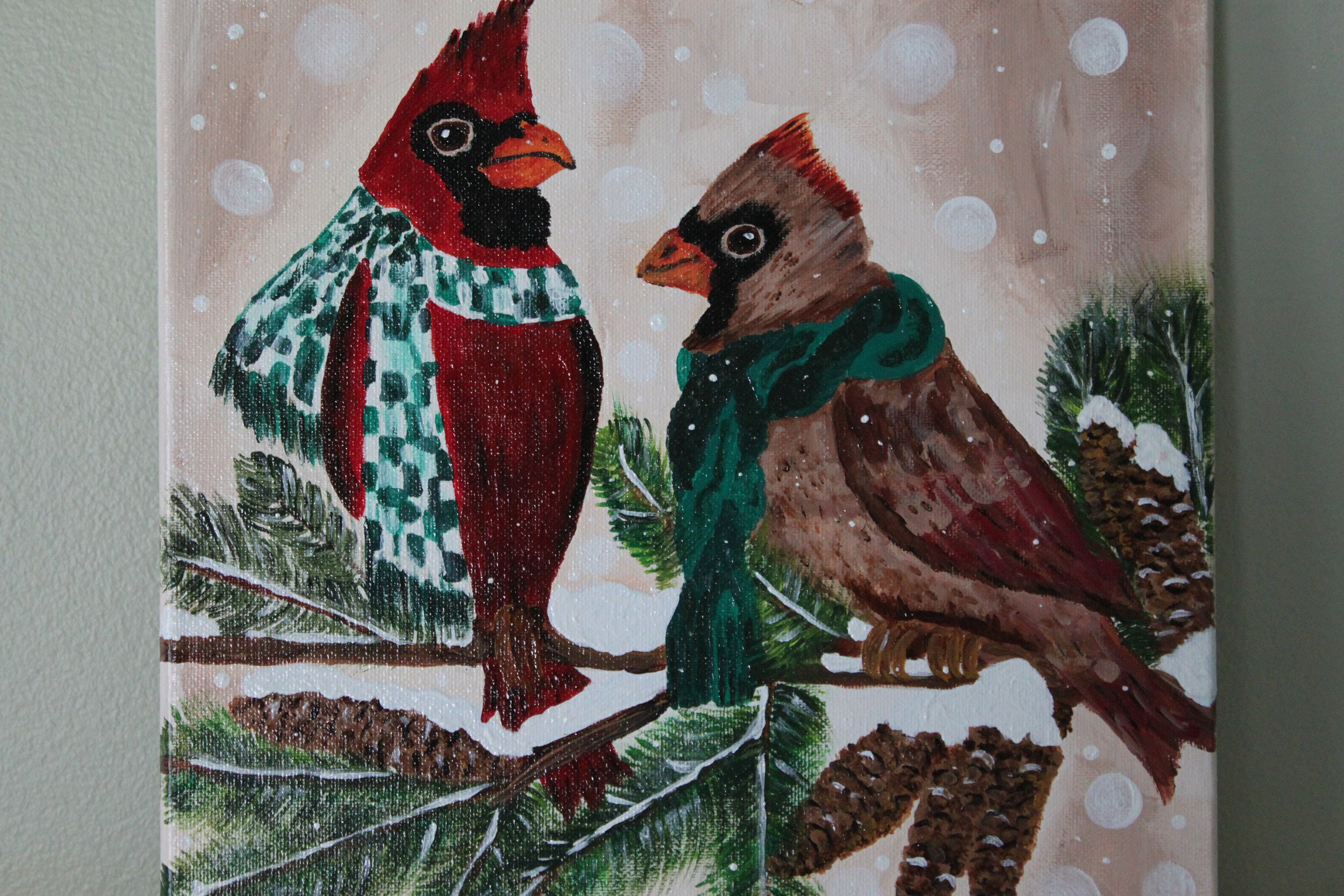 Mr & Mrs Cardinal Bundled on this Wintery Day - Etsy.de