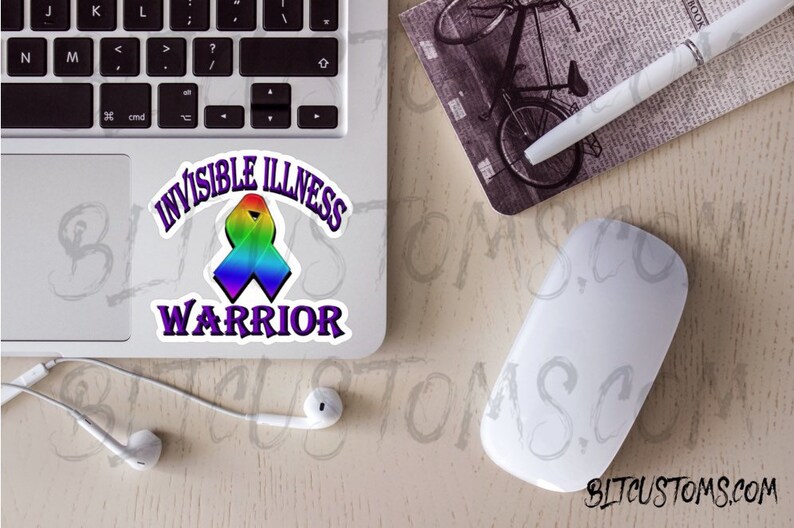 Invisible Illness Awareness Ribbon Rainbow Ribbon Decal - Etsy