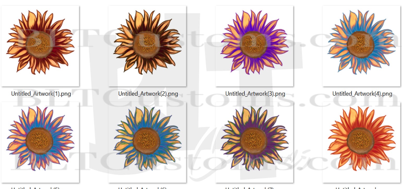 High Contrast Sunflower Bundle Clip Art Digital Download - Etsy