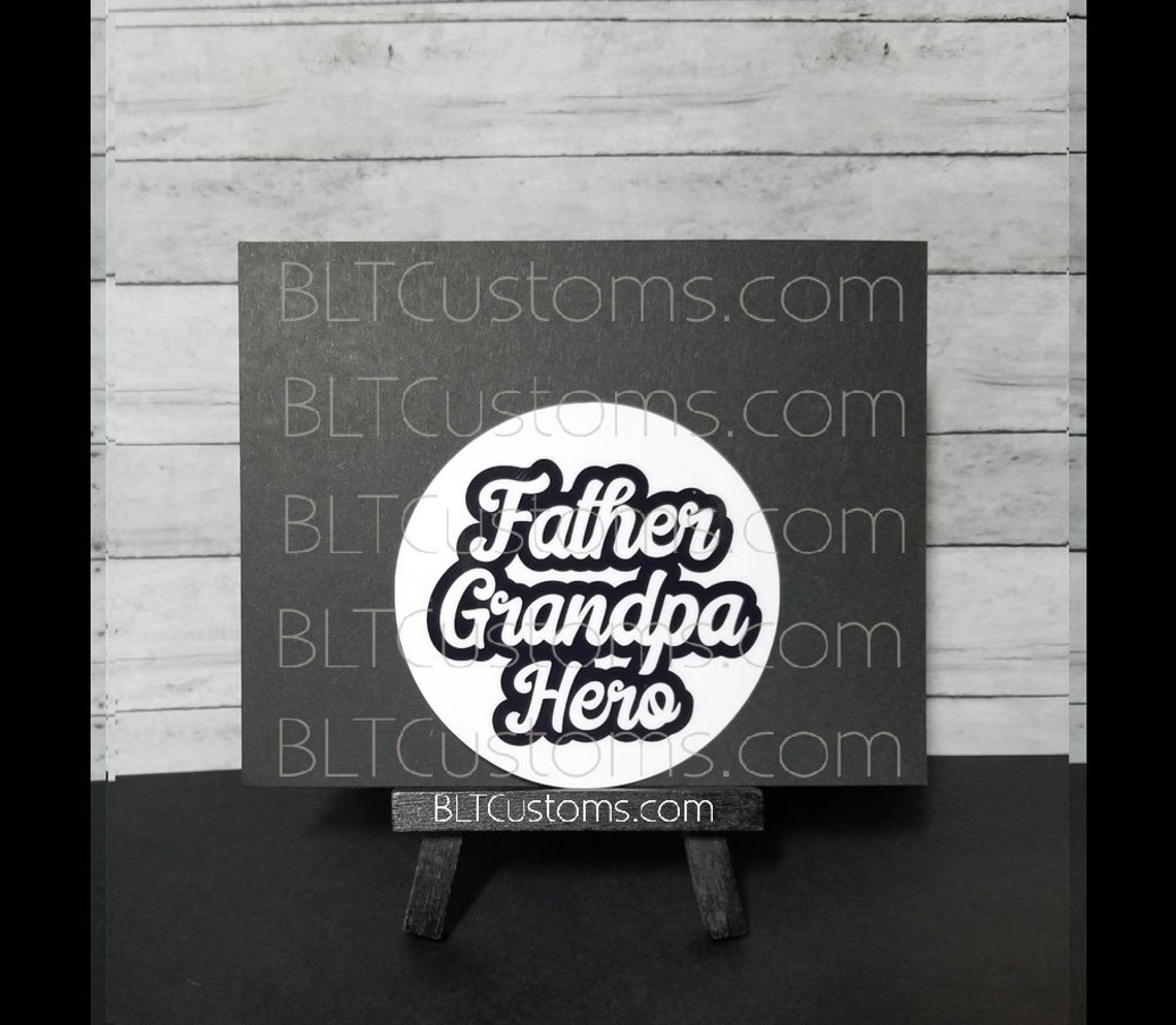 Father Grandpa Hero, Grandpa Sticker, Decal, Sticker, Glossy Sticker ...