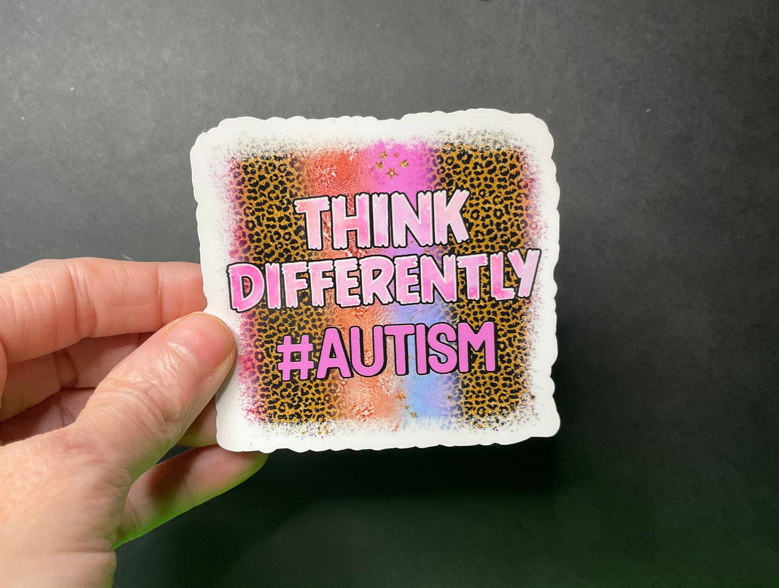 Think Differently, Autism Sticker, Decal, Glossy Sticker, UV & Water ...