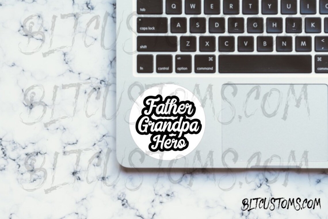 Father Grandpa Hero, Grandpa Sticker, Decal, Sticker, Glossy Sticker ...