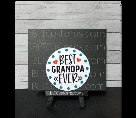 Best Grandpa Ever Grandpa sticker Decal Sticker Glossy | Etsy