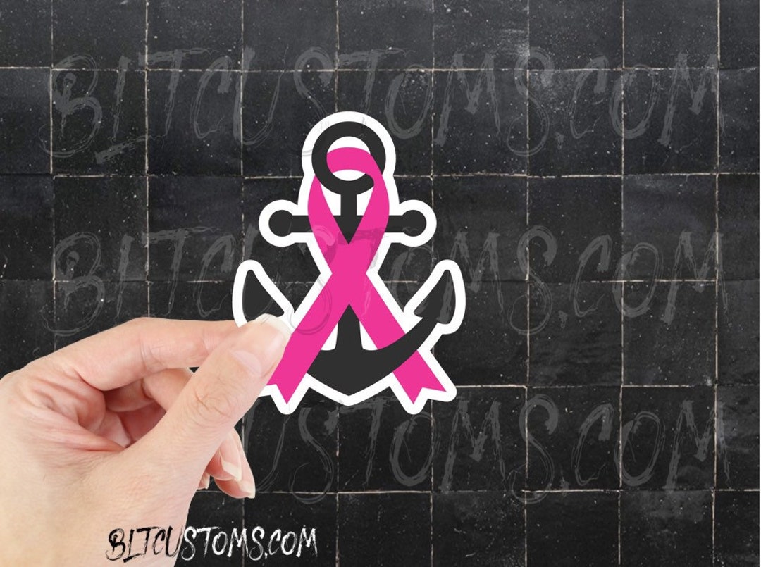 Breast Cancer Boat Anchor With Awareness Ribbon Decal - Etsy