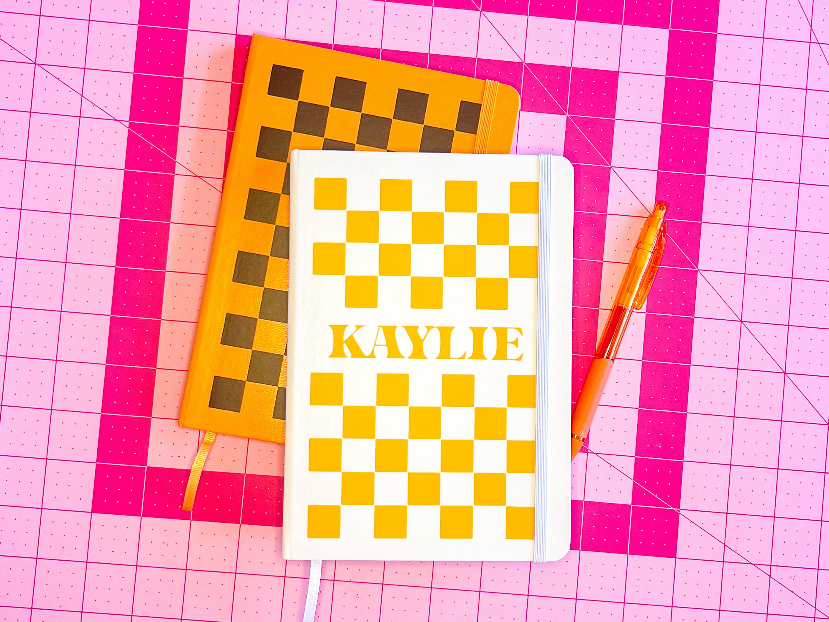 PERSONALIZED Retro Checkerboard Colorful Journal Diary, Drawing ...
