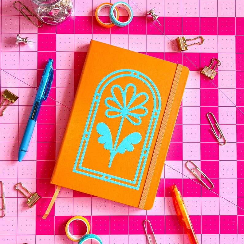 Custom Art Deco Floral Journal: Colorful Stationery Notebook | Lined ...