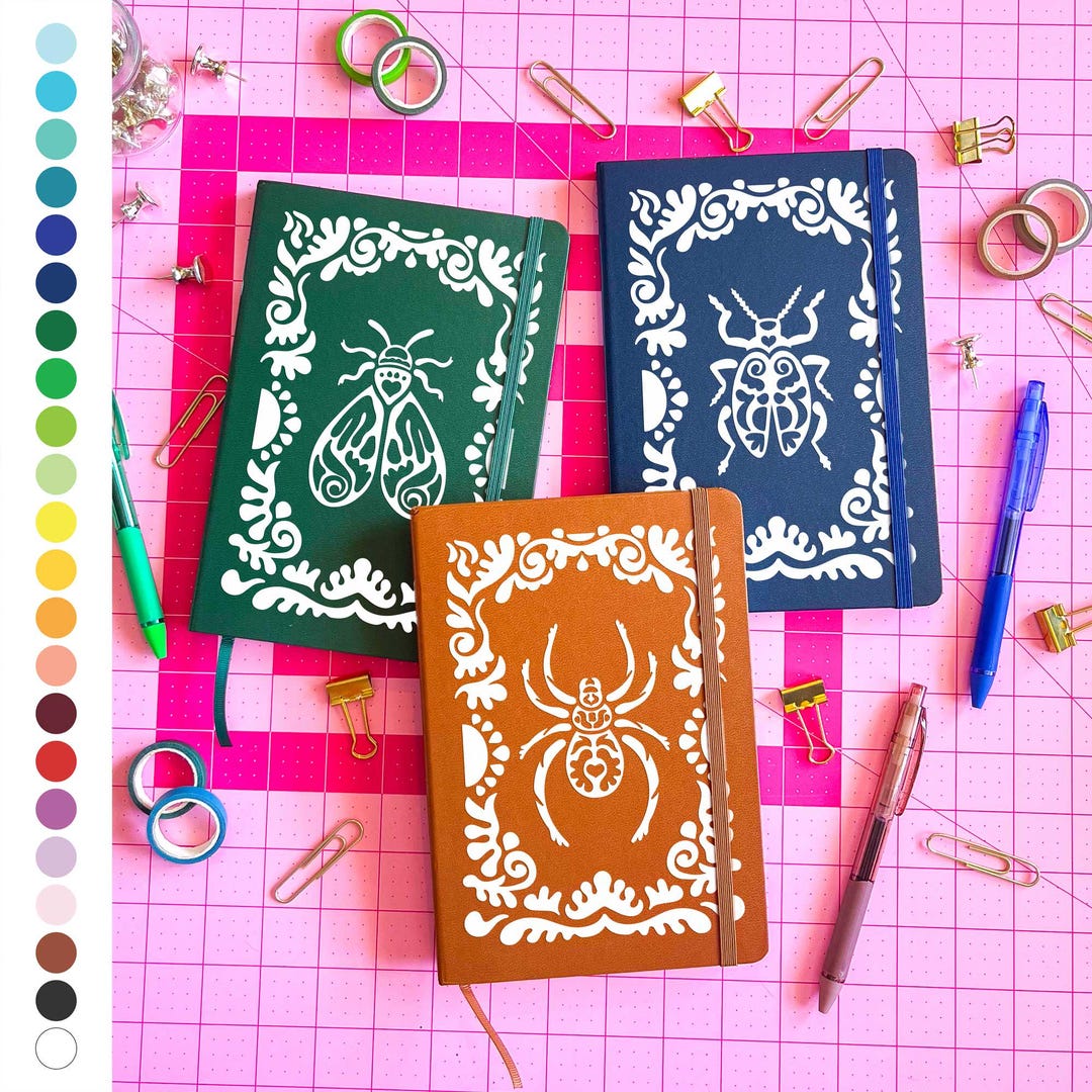 Custom Entomology Bug Journal: Dark Academia Diary | Lined, Dot Grid ...