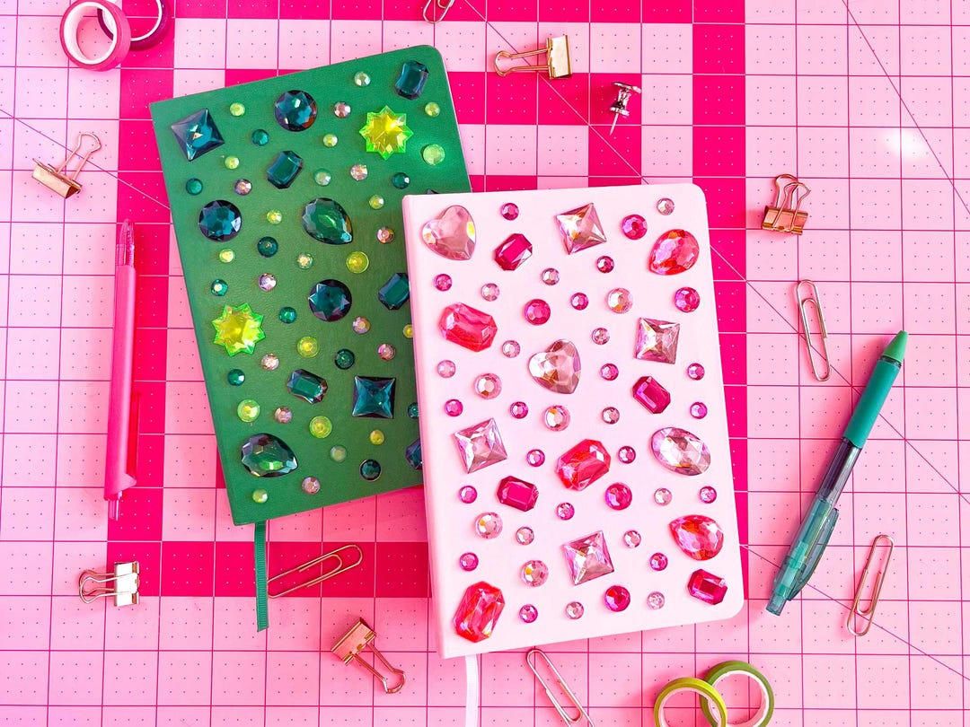 BLING Emerald Pink Wicked-inspired Rhinestone 3D Glitter Journal ...