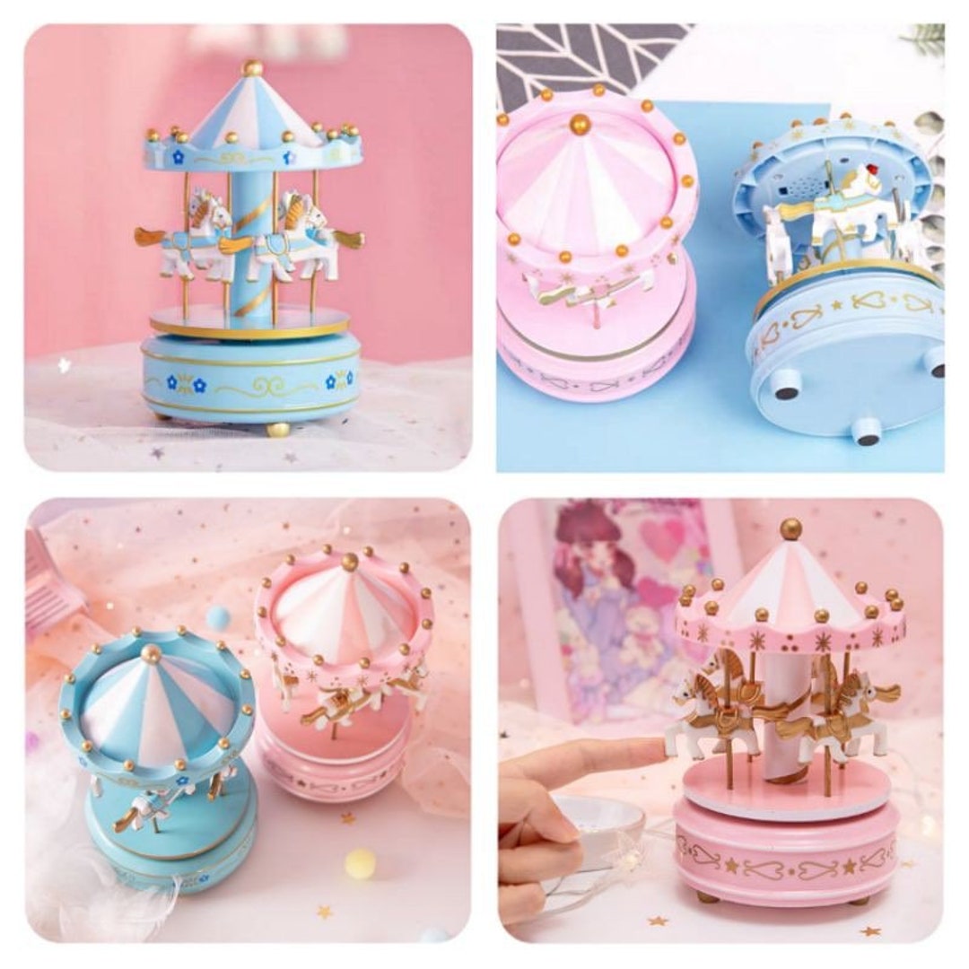 Merry Go Round Carousel Music Box Children Cake Decoration - Etsy
