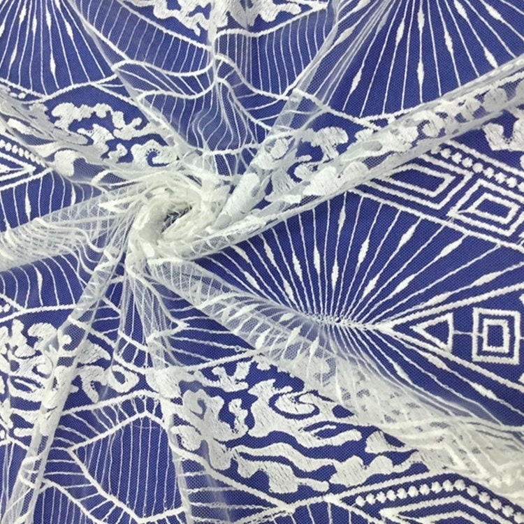 Unique Embroidery Lace Fabric Soft Modern Geometric Lace - Etsy
