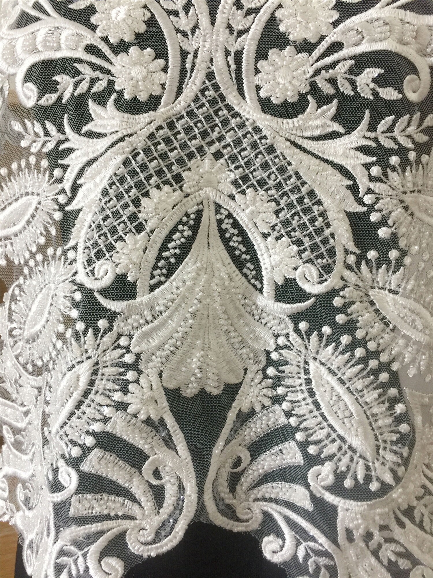 Heavy Pearl Beaded Lace Applique Sequin Lace Patch for Costume - Etsy