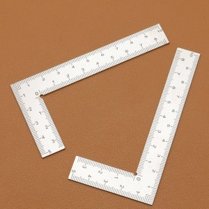 Stainless Steel Leather Craft Scale Ruler, Double-sided Scale Hand ...