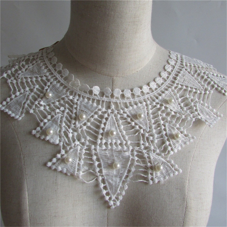 Beautiful Beaded Lace Collars Applique Round Neck Mesh - Etsy