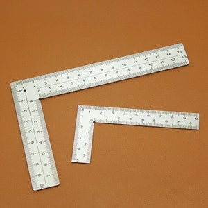 Stainless Steel Leather Craft Scale Ruler, Double-sided Scale Hand ...