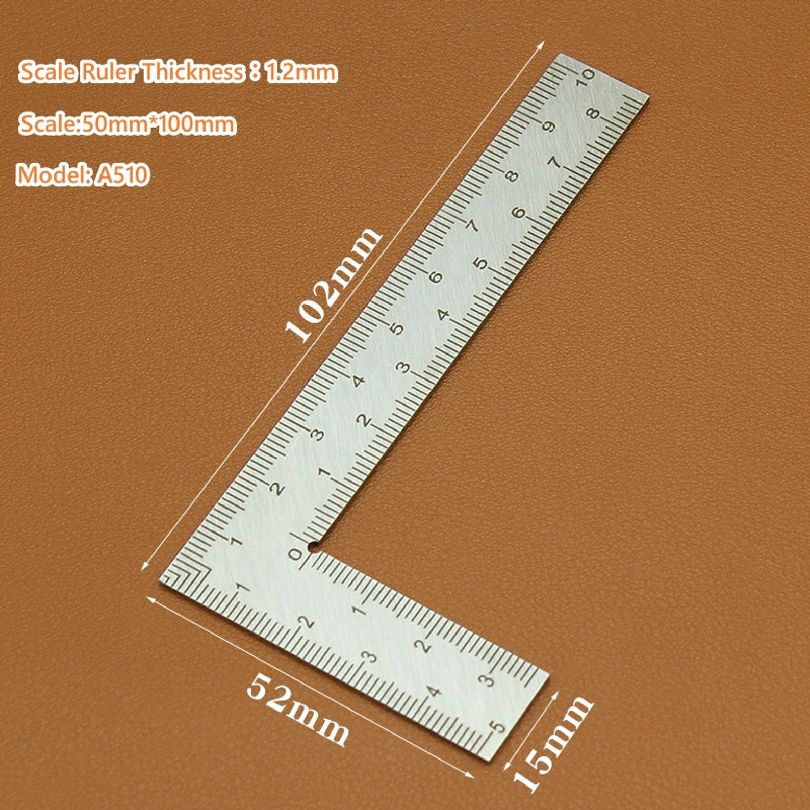 Stainless Steel Leather Craft Scale Ruler, Double-sided Scale Hand ...
