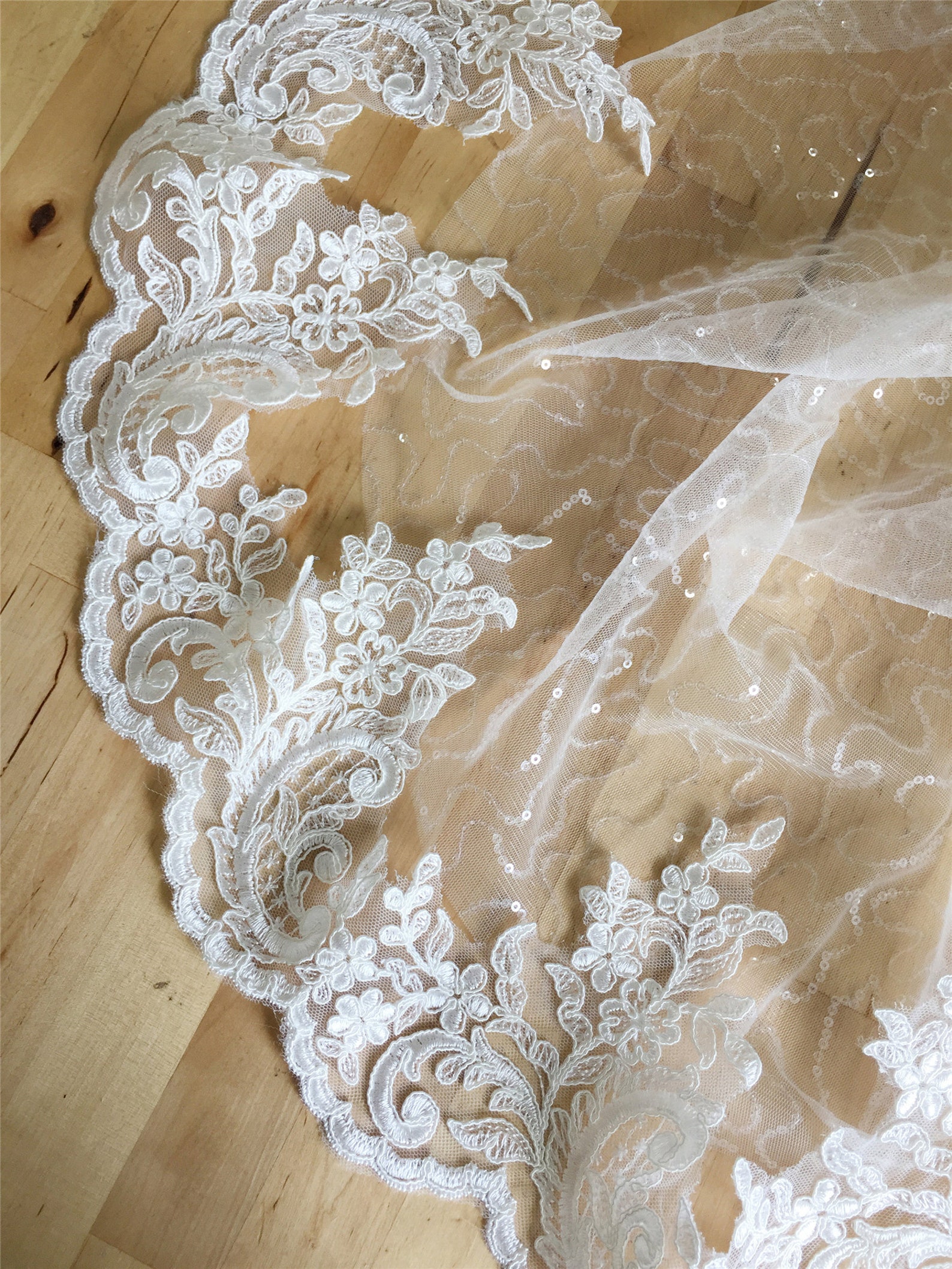 Exquisite Alencon Lace Trim Tulle Corded Bridal Lace Trim - Etsy