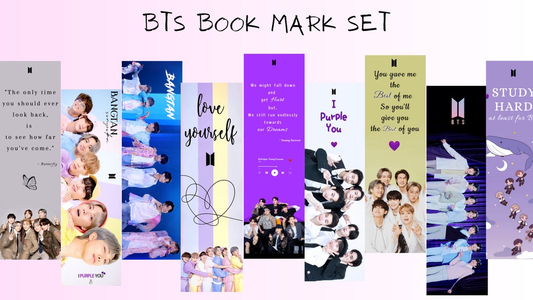 BTS Printable Bookmarks Printable Bookmarks Digital - Etsy