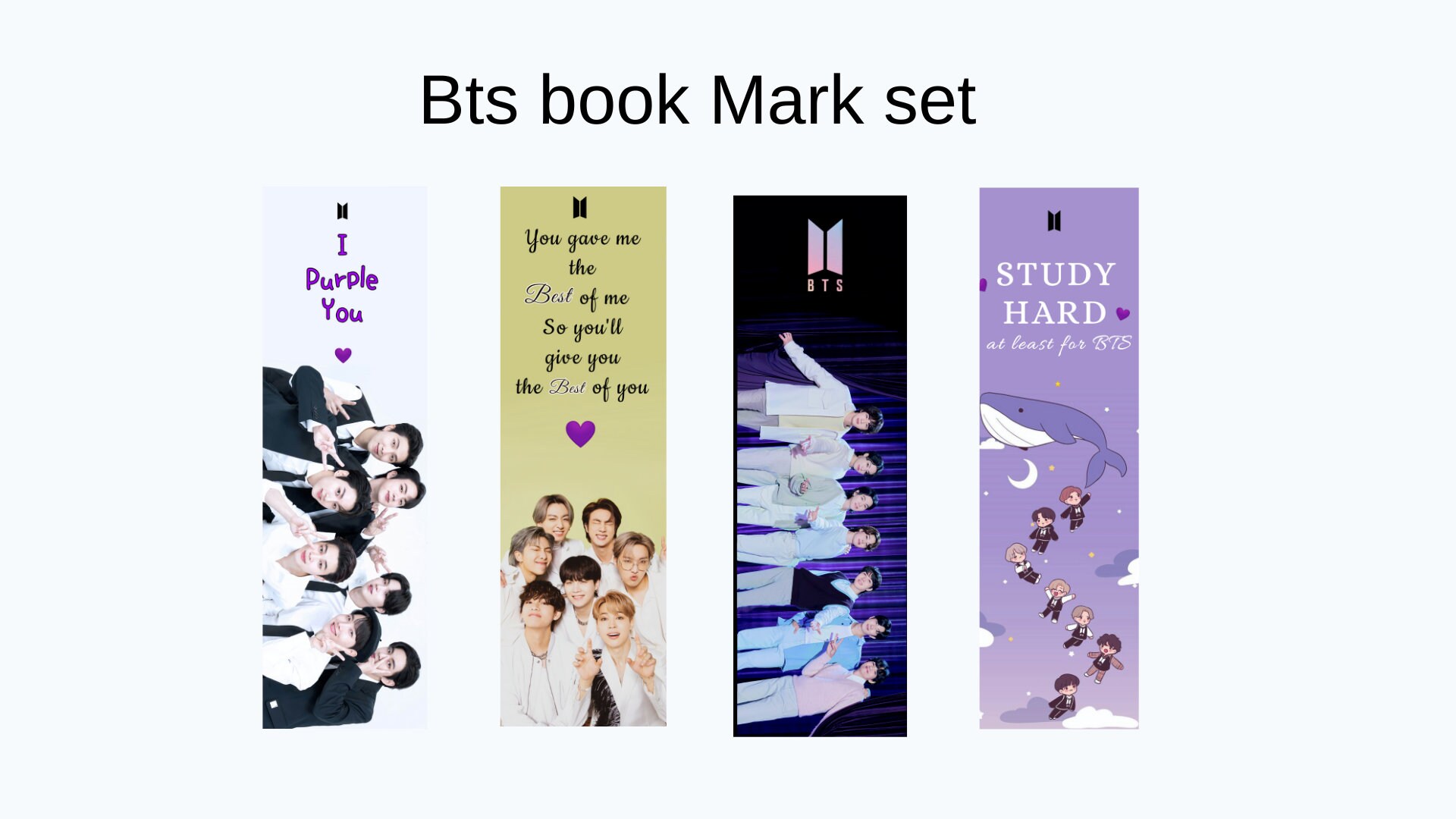 BTS Printable Bookmarks Printable Bookmarks Digital - Etsy Canada