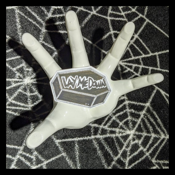 Sticker lay Me Down Coffin Design | Etsy